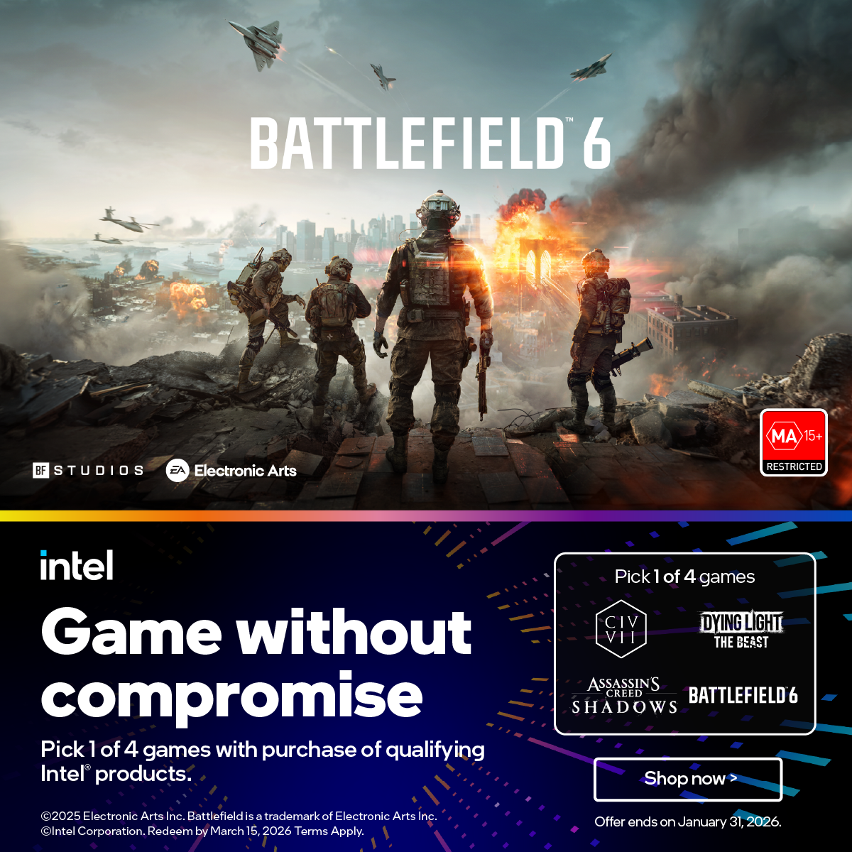 Intel 25Q4 Game Promo - Choose 1 of 4 games | PLE Computers